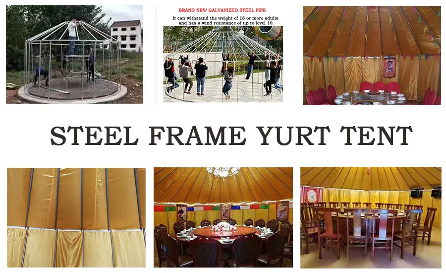 QX Luxury Steel Waterproof Dome Yurt Tent House Hot Sale