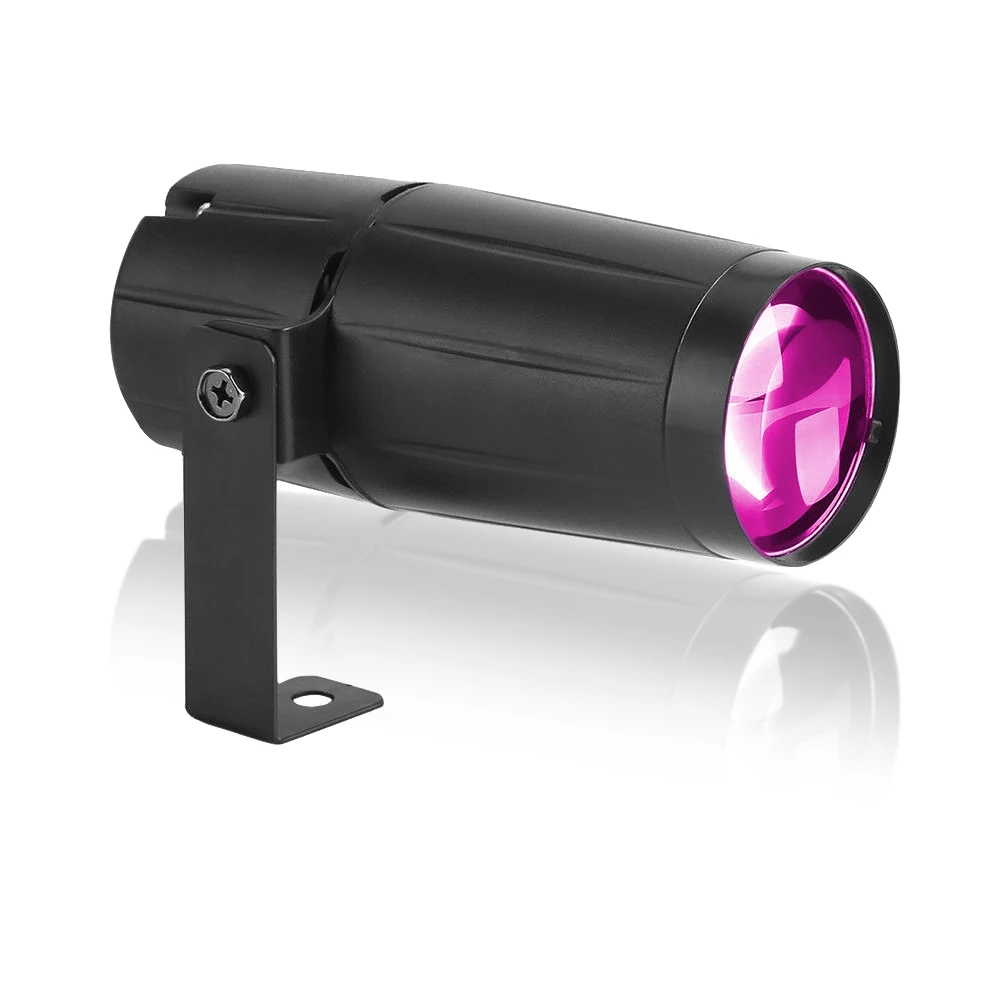 U`King 3W Mini Pinspot Light with Single Stand LED Stage Beam Spotlight ...