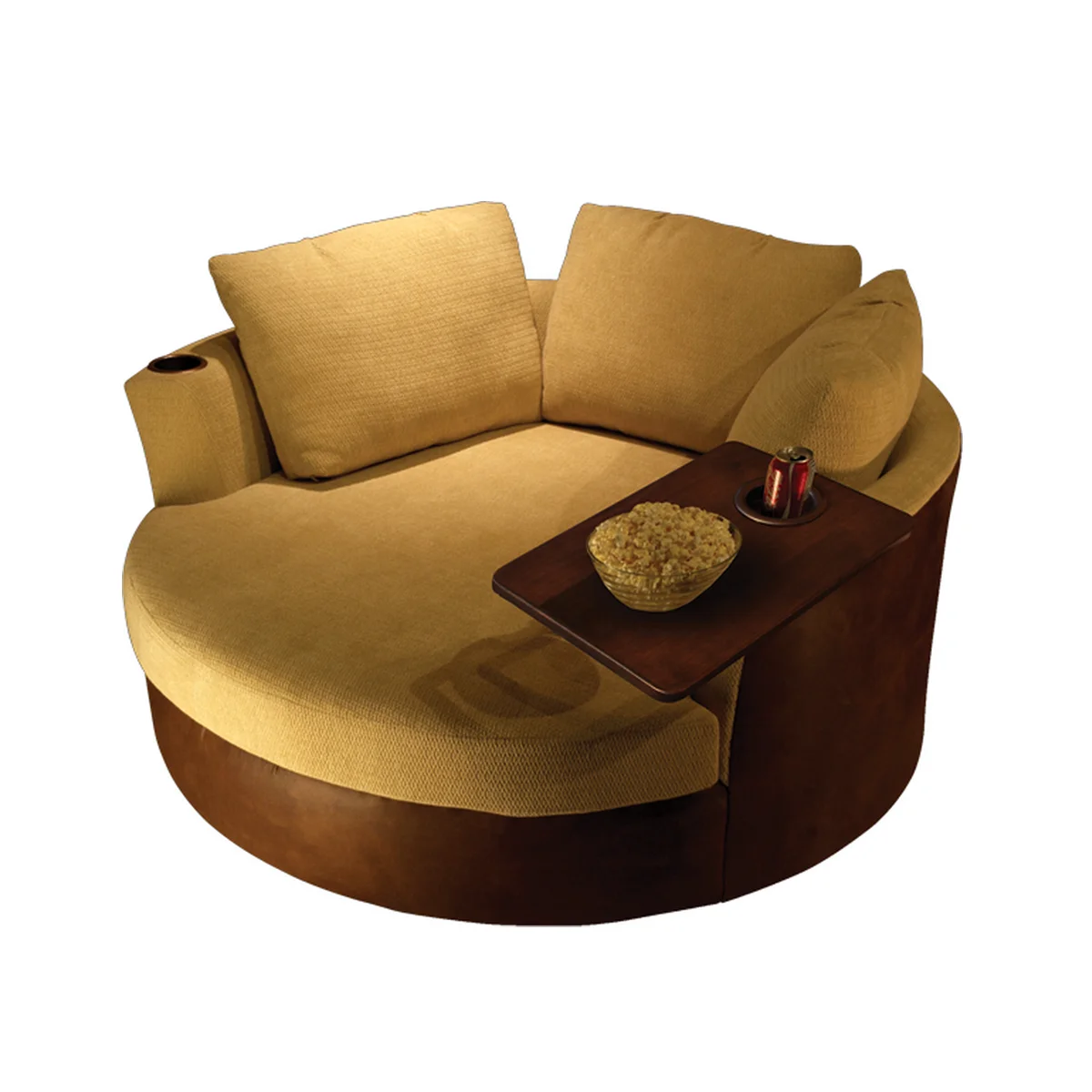 Contemporary luxurious circle sofa cuddle couch swivel with high ...