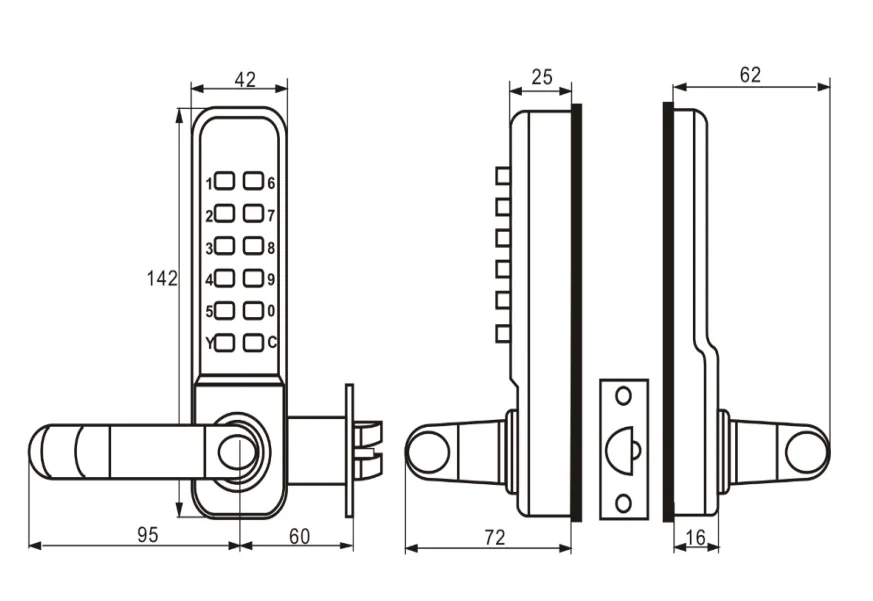 Numeric Keypad Door Lock - Smart, Secure, and Convenient