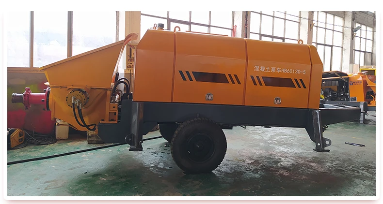 Trailer-mounted Inclined Concrete Transfer Pump Grouting Pumps Electric ...