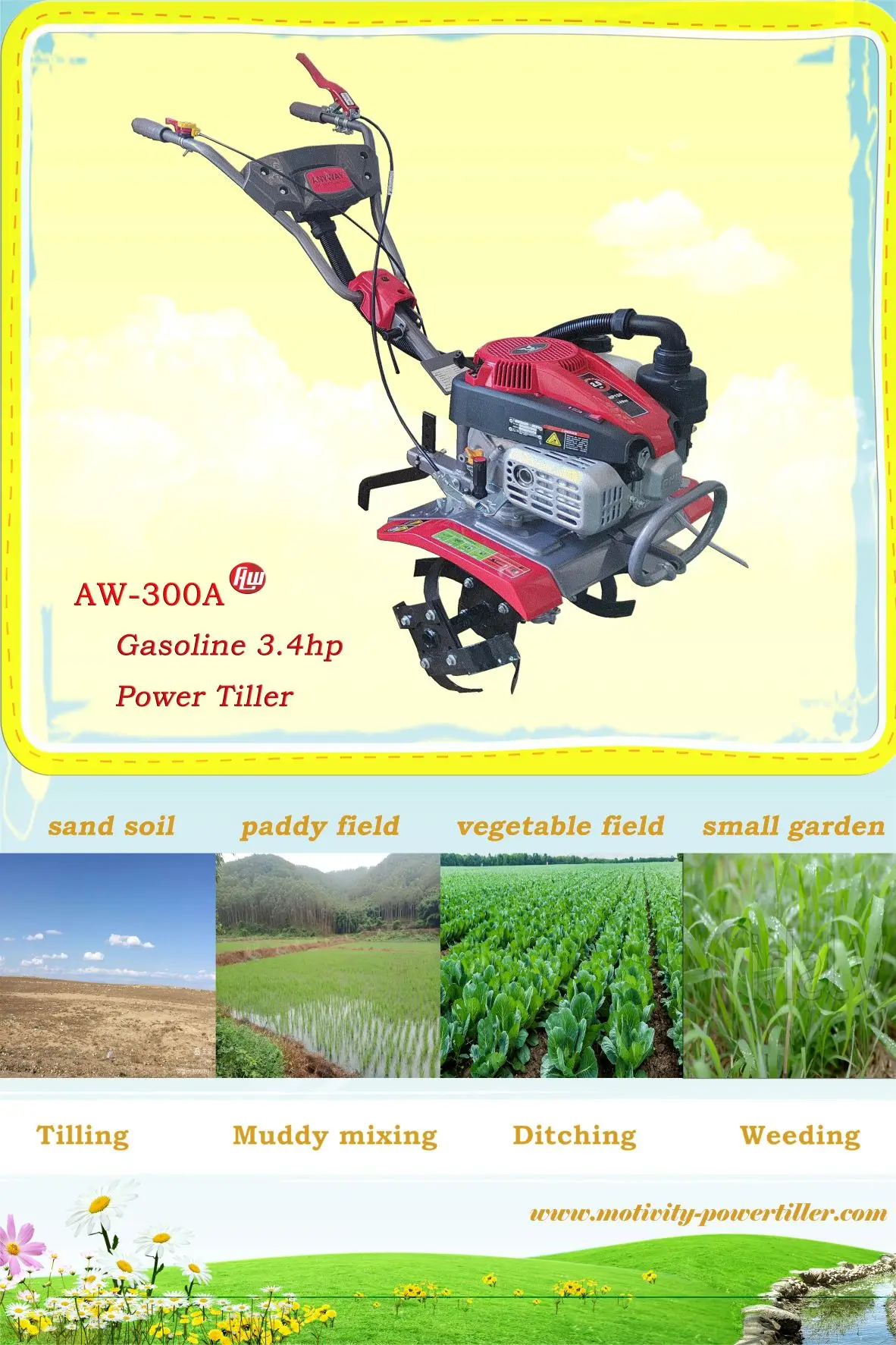 Agricultural Cultivators Mini Land Cultivation Machine - Buy Mini Power ...