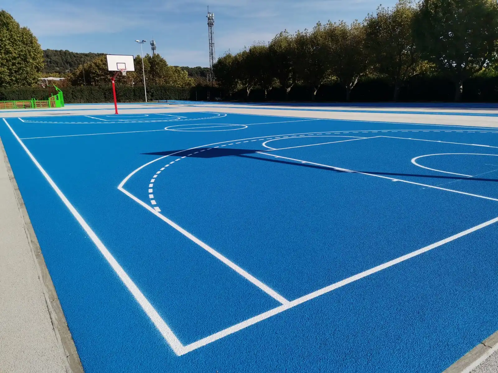 Acrylic Hard Surface Basketball Court Synthetic Athletic Sports Court ...