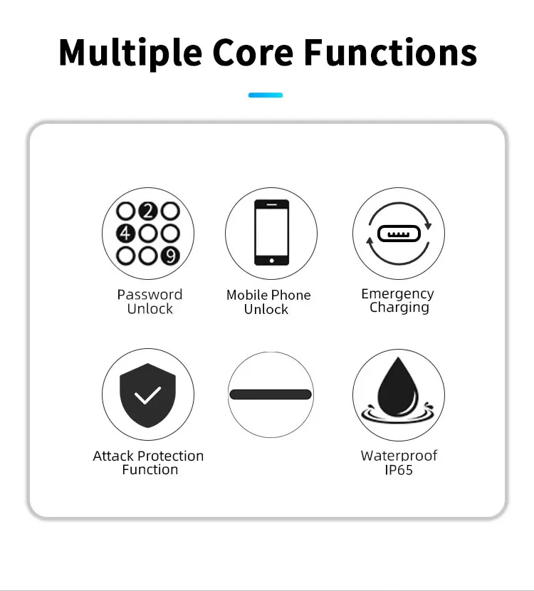 Smart Key Box Security Wall Mounted Portable Intelligent Electronic ...