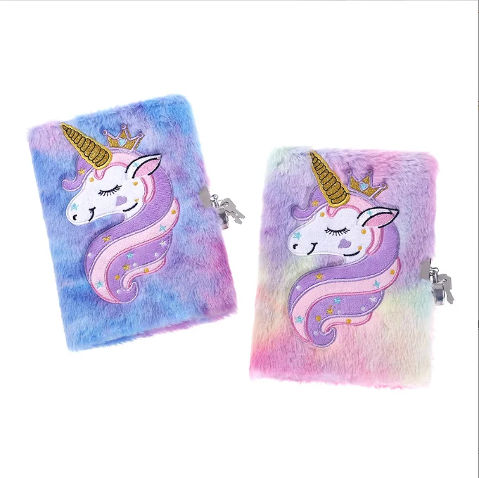 Plush Unicorn Notebook Set - Magical Journal for Girls