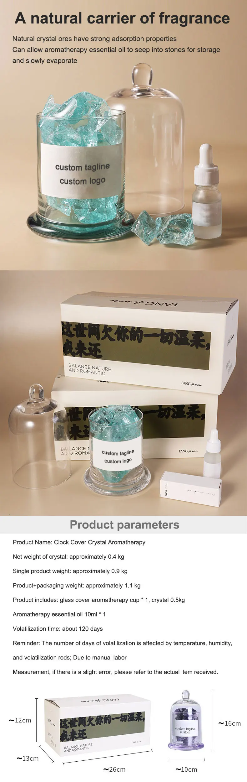 Wholesale Home Decorative Clear Glass Fragrance Crystal Stone Aroma ...