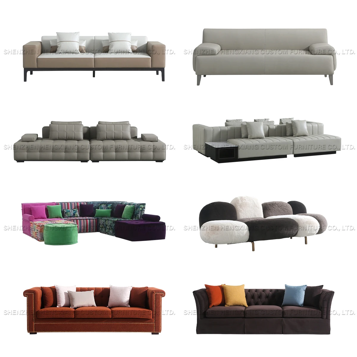 Luxury Living Room Sofas Recliner Boucle PU Leather Sectional Velvet ...