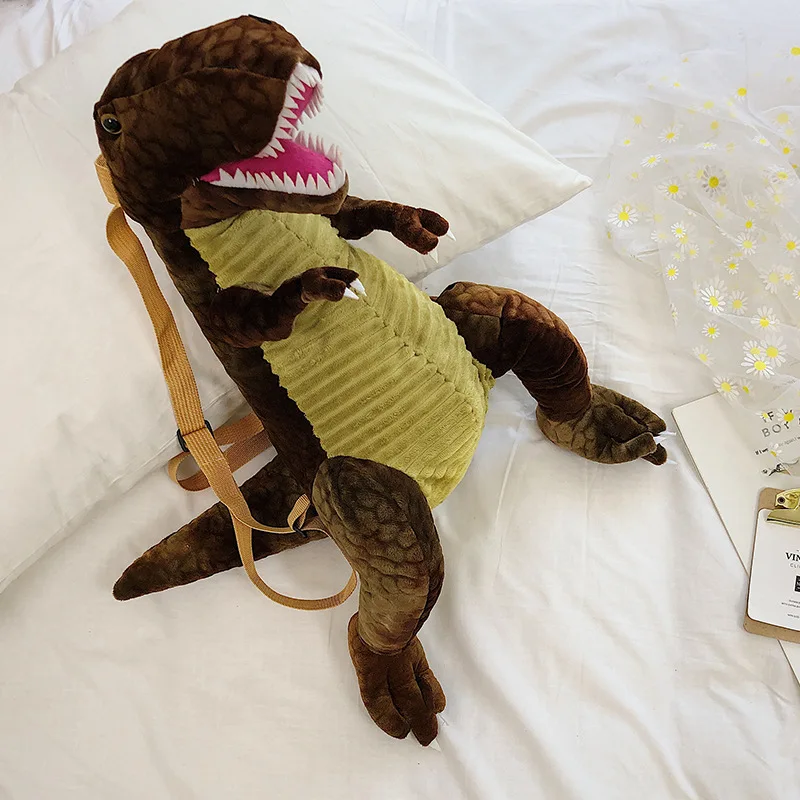 60 Cm Colorful Dinosaur Plush Backpack For Boy Kids Jurassic Animal ...