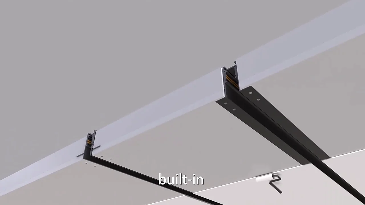 Full Copper Track Rail Dc48v 30w 4000k Linear Spot Magnetic Track Light ...