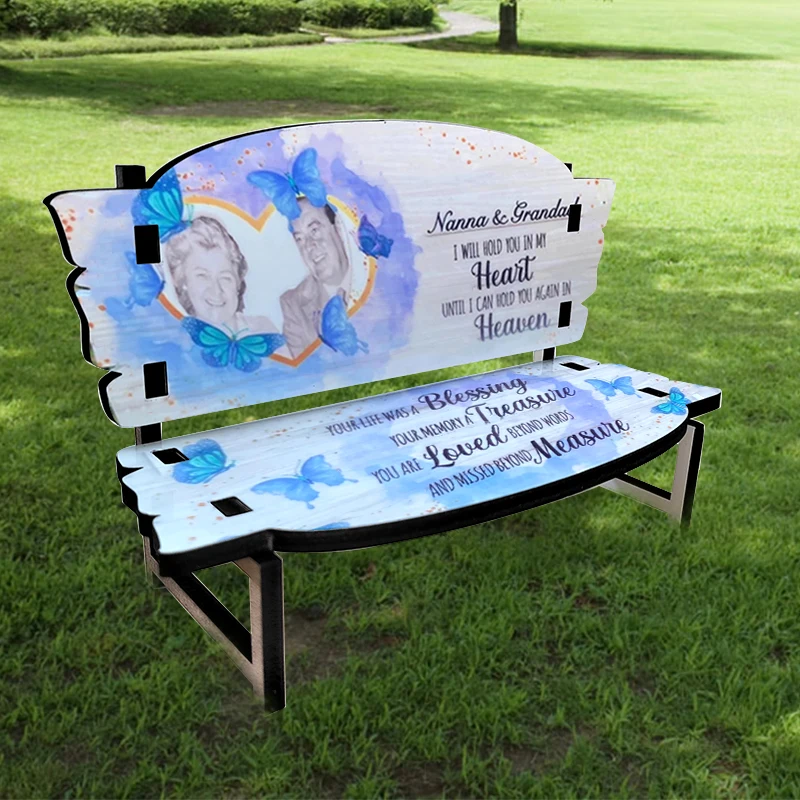 Wholesale White Blank Sublimation MDF Memorial Bench for DIY Printing