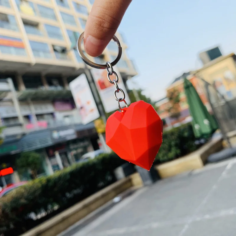 Mothers Day Gift 2024 3d Custom Logo Red Love Keychain Custom 3d Soft ...