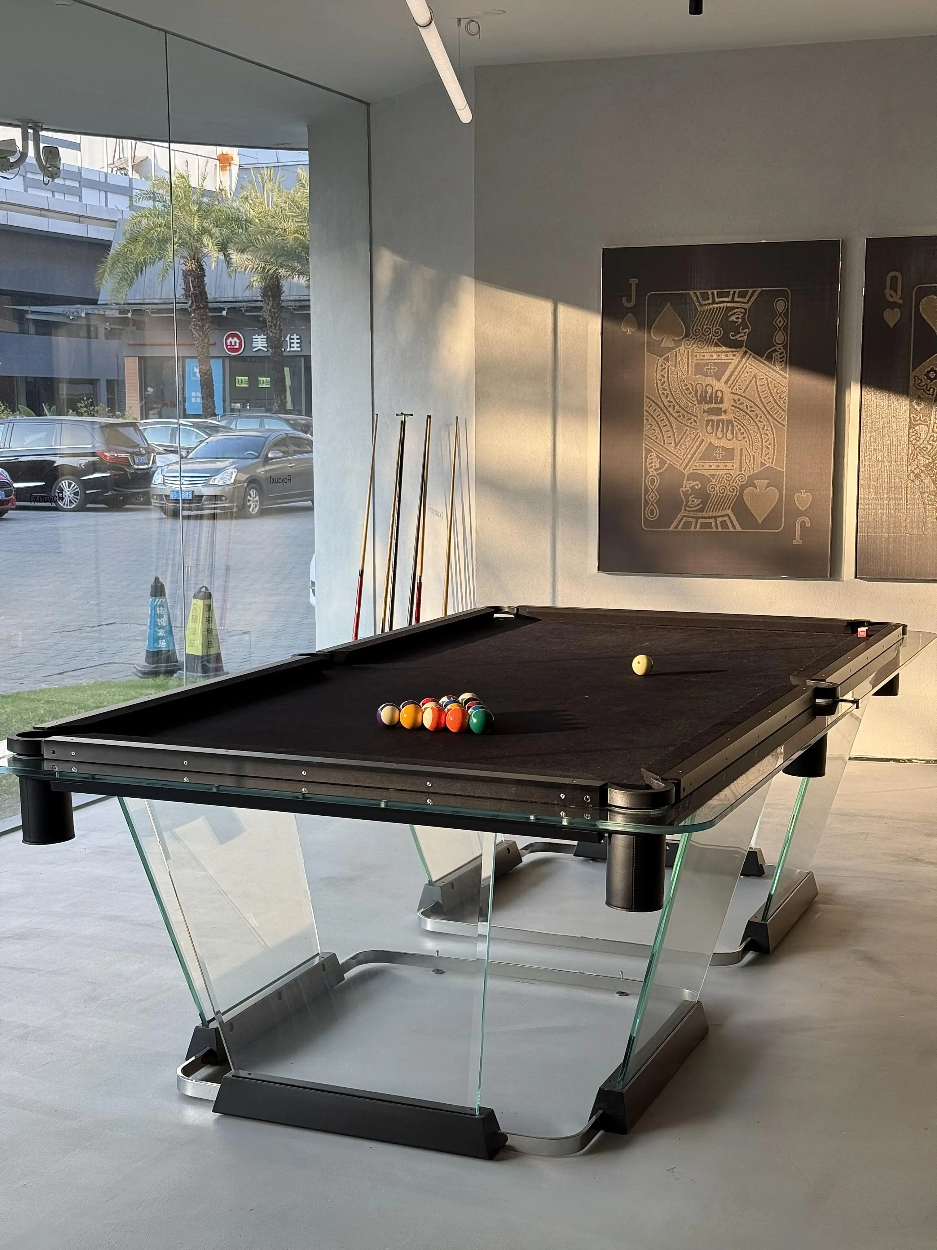 Acrylic American Home Billiard Table Tempered Glass Billiard Table for ...