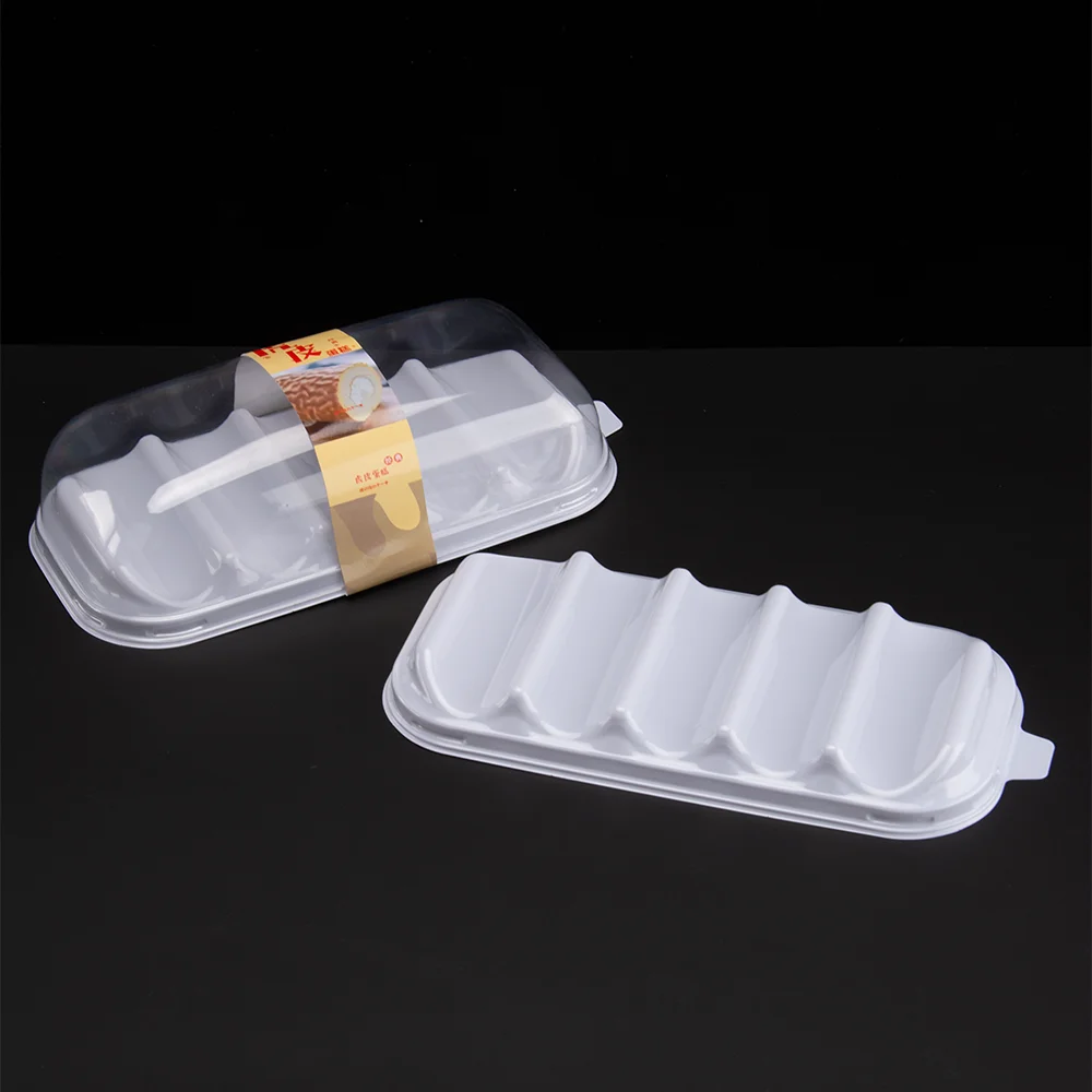 Disposable Cake Roll Packaging Box Transparent Bakery Food Container ...