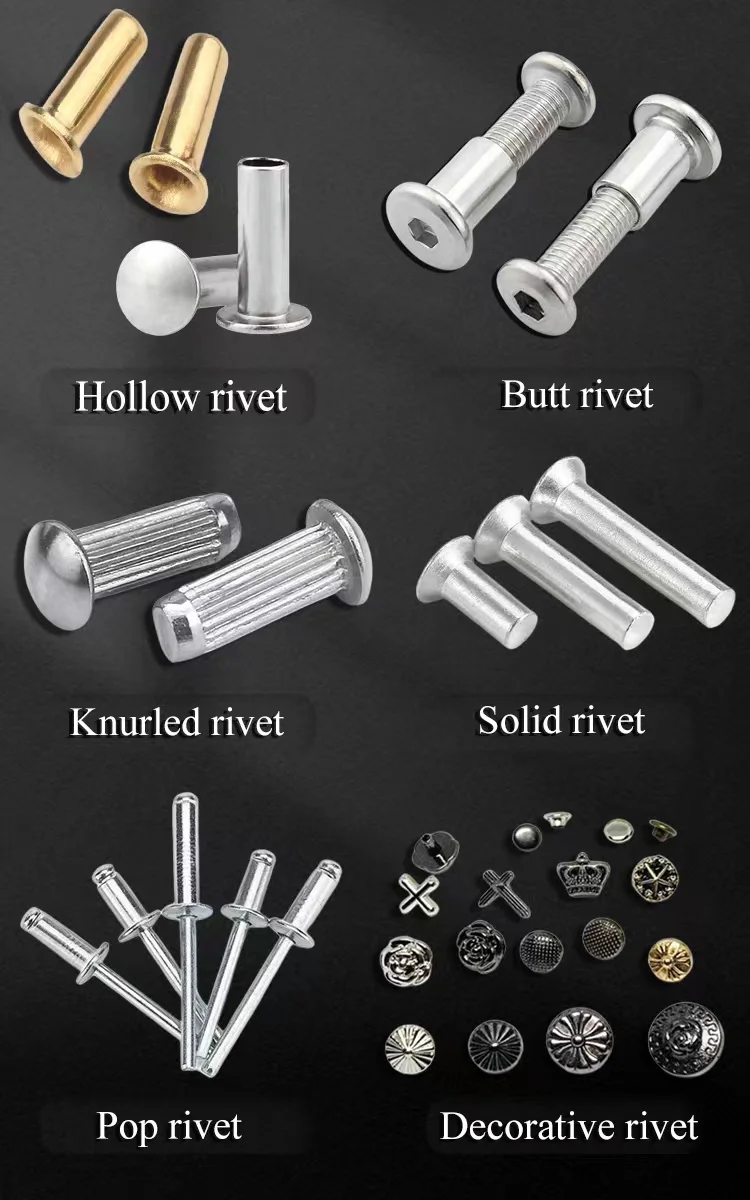 Stainless Steel 304 Semi-tubular Flat Head Rivets Hollow Head Semi ...