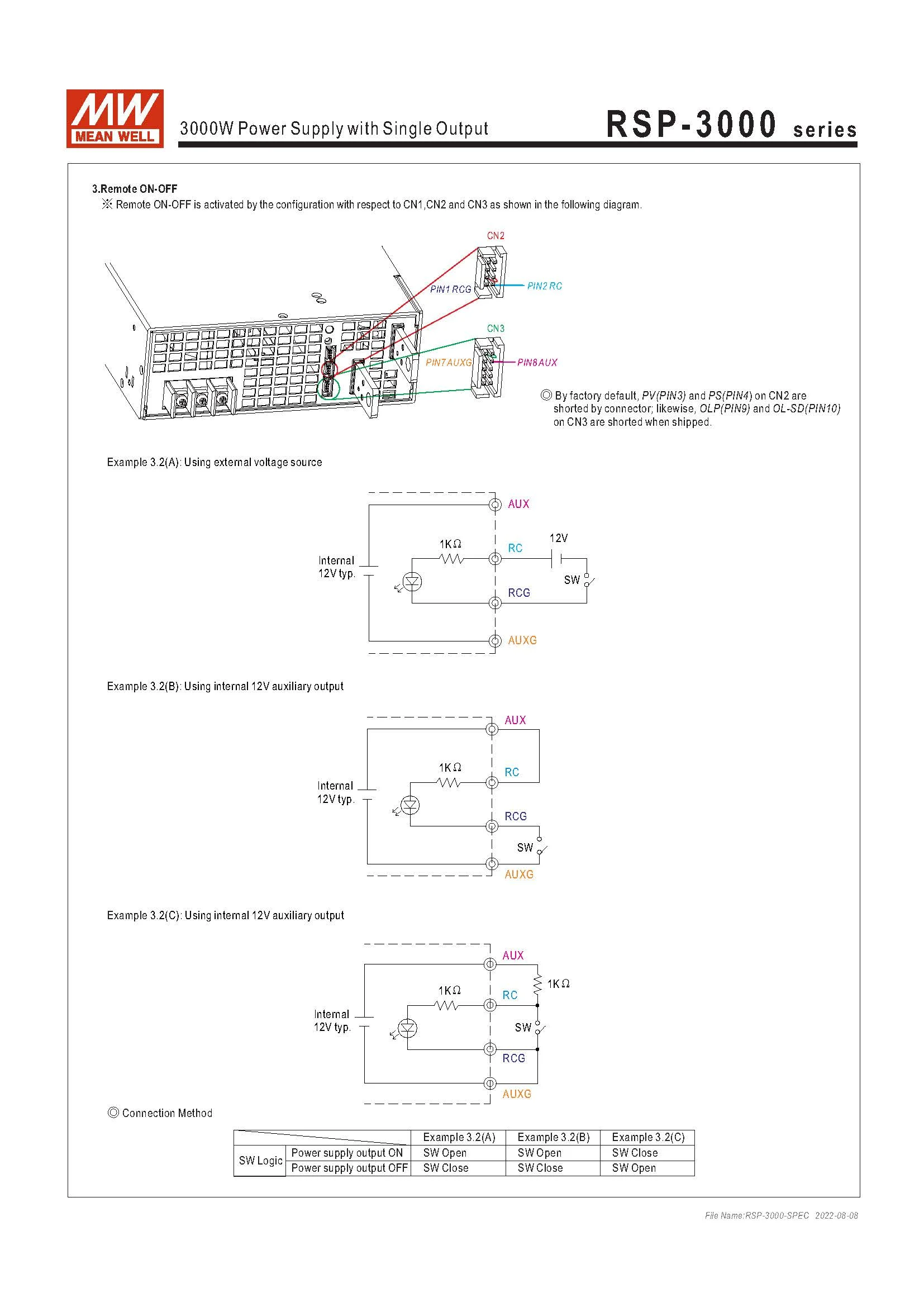 Rsp-3000 High-power Pfc Switching Power Supply Rsp-3000-24v/12/48v High ...