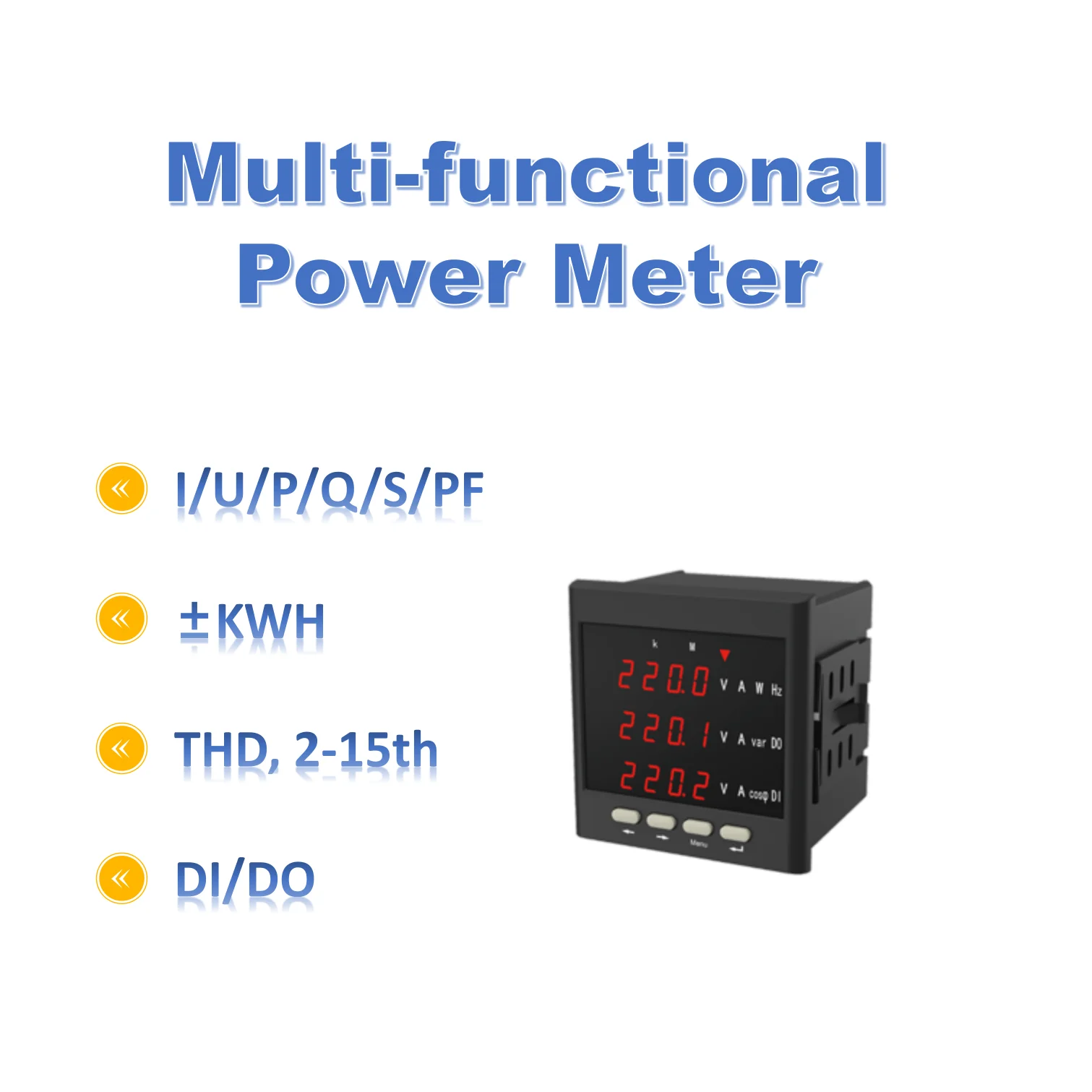 Ampere Meter Volt Meter Three Phase Digital Meter Multifunction Meter ...