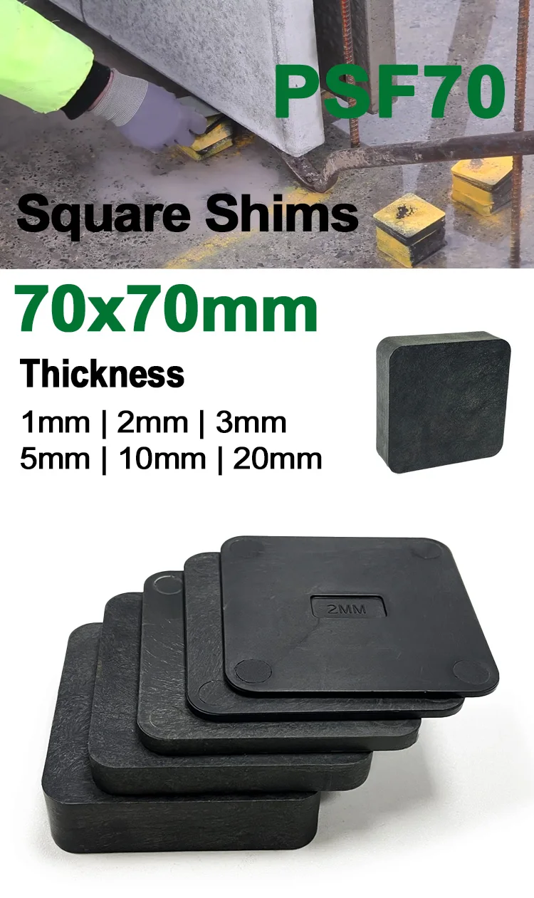 70x35mm Plastic Bearing Shims - Durable Precast Solutions