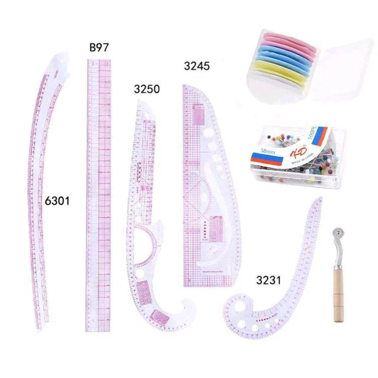 High Quality Plastic PVC Set Ruler Measuring French Curve Ruler Set ...