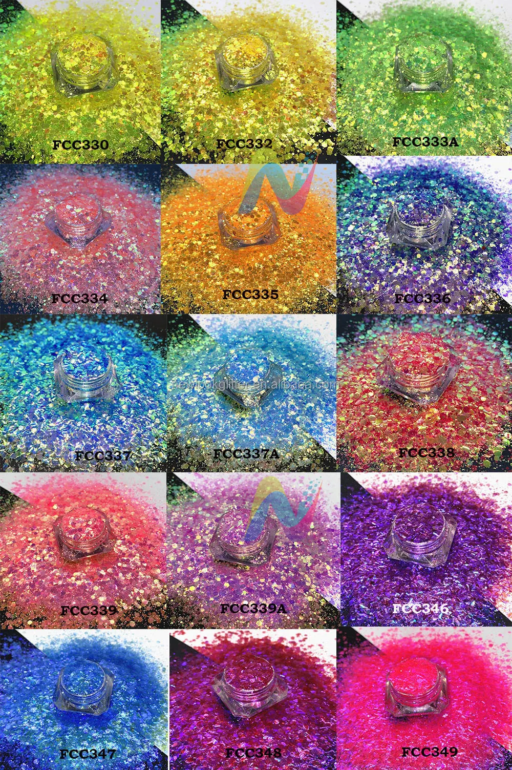 2oz 57 Grams Pearl Chunky Glitter Nail Glitter Bulk Chunky Mixed ...