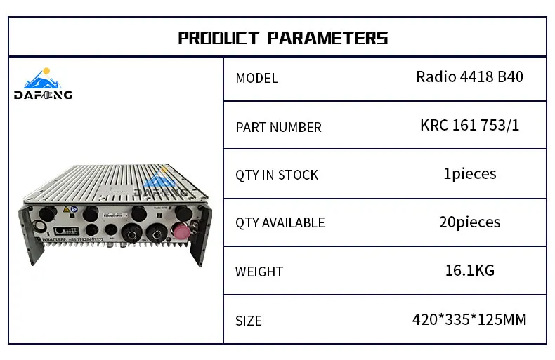 Ericsson Krc 161 706/1 Radio 4418 B40 Telecom Remote Radio Unit 2100mhz ...