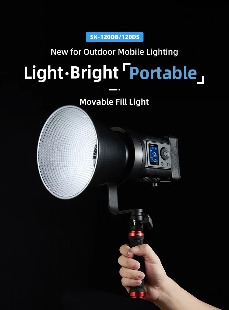 Tolifo Sk-120db Portable Outdoor Photography Bi-color Led Cob Studio ...