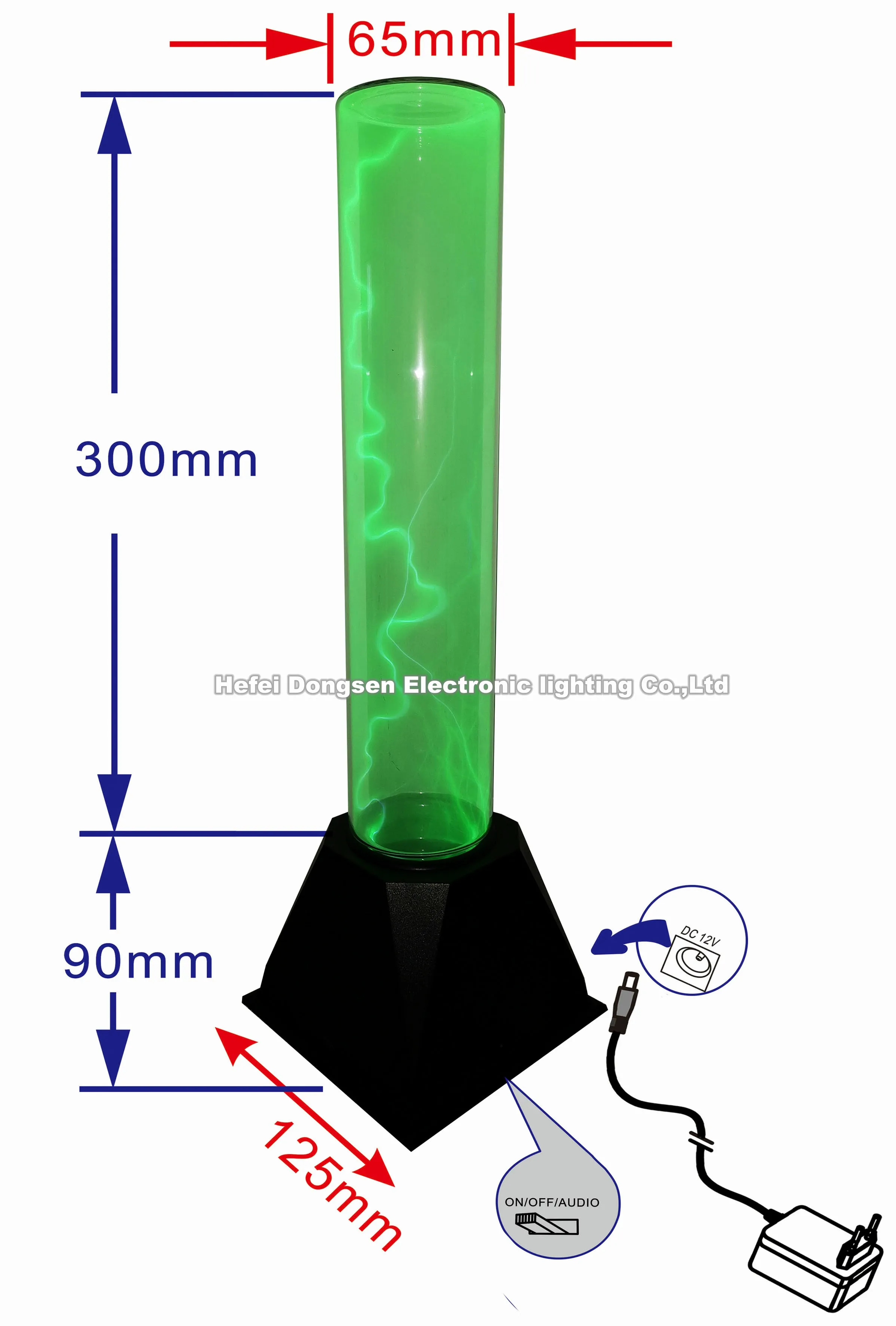 12 Inch Green Plasma Tube Lamp - Durable Holiday Decor