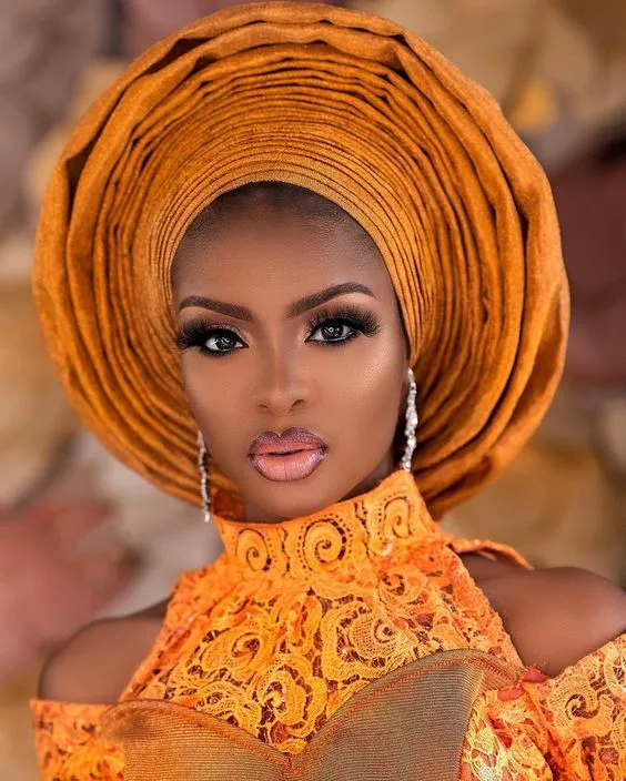 African Aso Oke Africa Aso-oke Headtie Plain Asoke Gele With Stones ...
