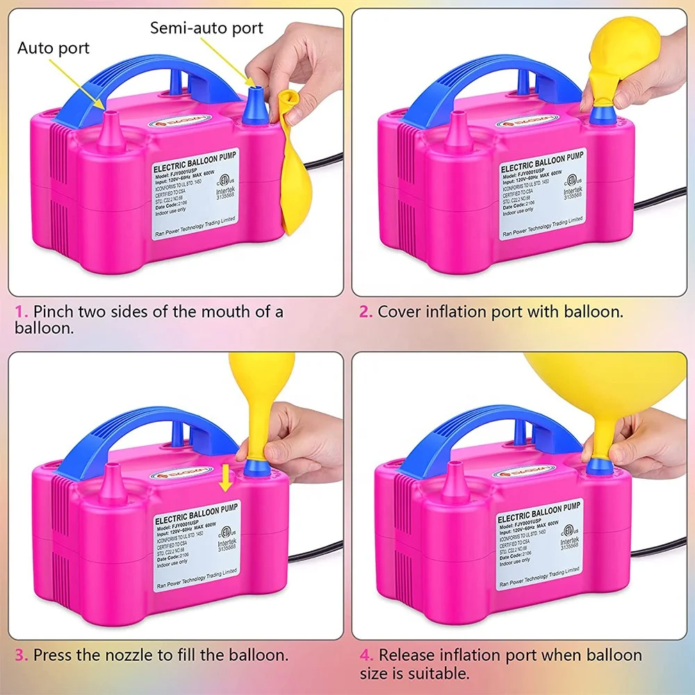 Professional Rechargeable Electric Balloon Pump Machine Party Supply ...