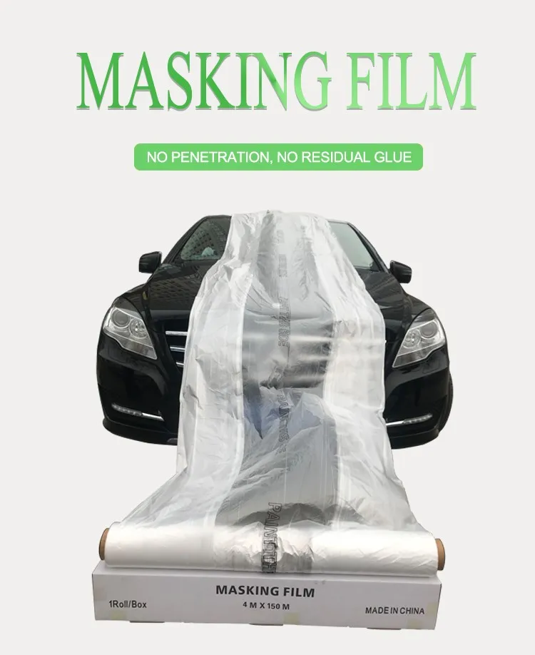 Universal Plastic Disposable Auto Painting Masking Film Auto Paint ...