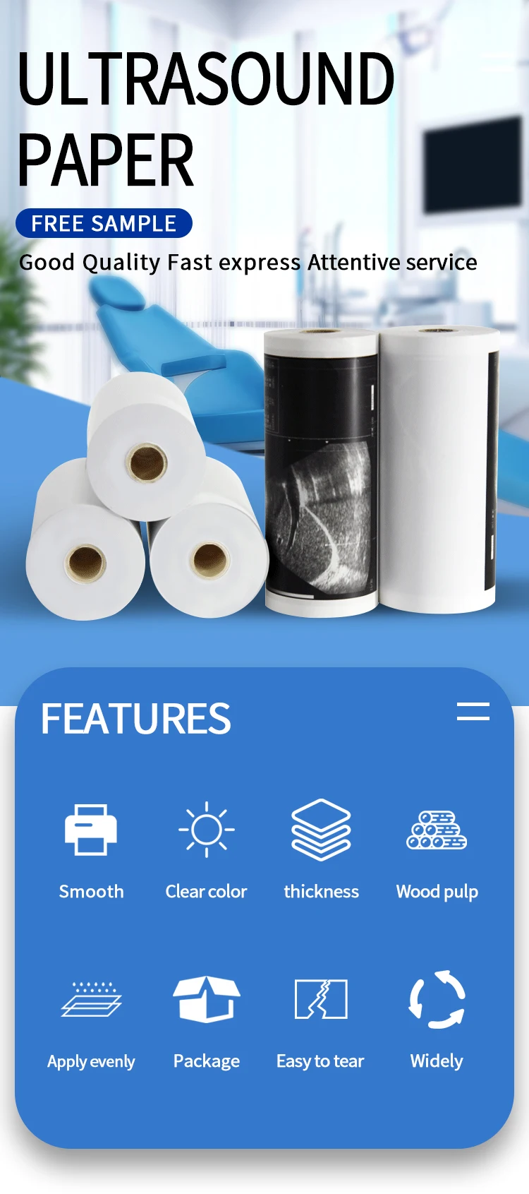 UPP-110HG Ultrasound Thermal Printing Paper for Sony Printers