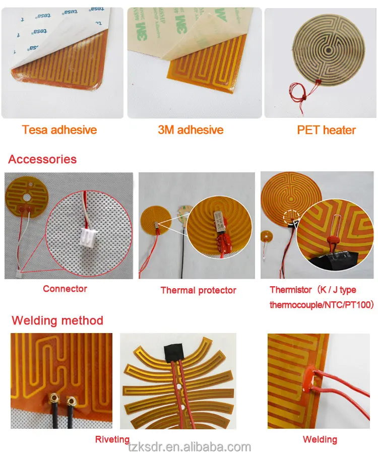 Wholesale Electric Flexible Heating Element 12v Foil Polyimide Film ...