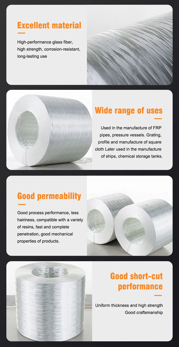 Cheap Price Glass Fiber Roving Excellent Corrosion Resistance E-glass ...