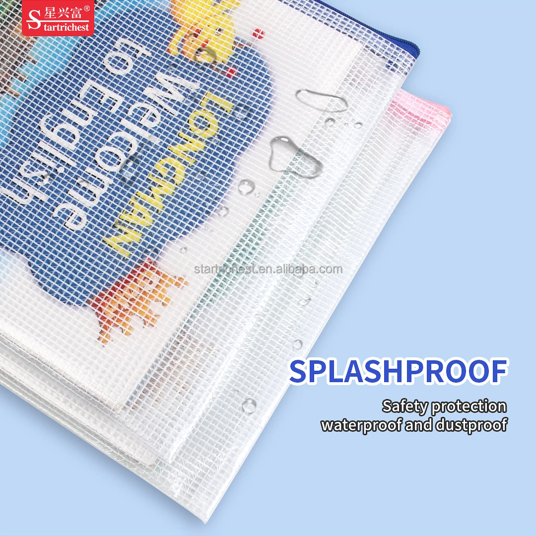 Custom Filing Products A4 Grid Zipper Bag Wallets Folders Pvc ...