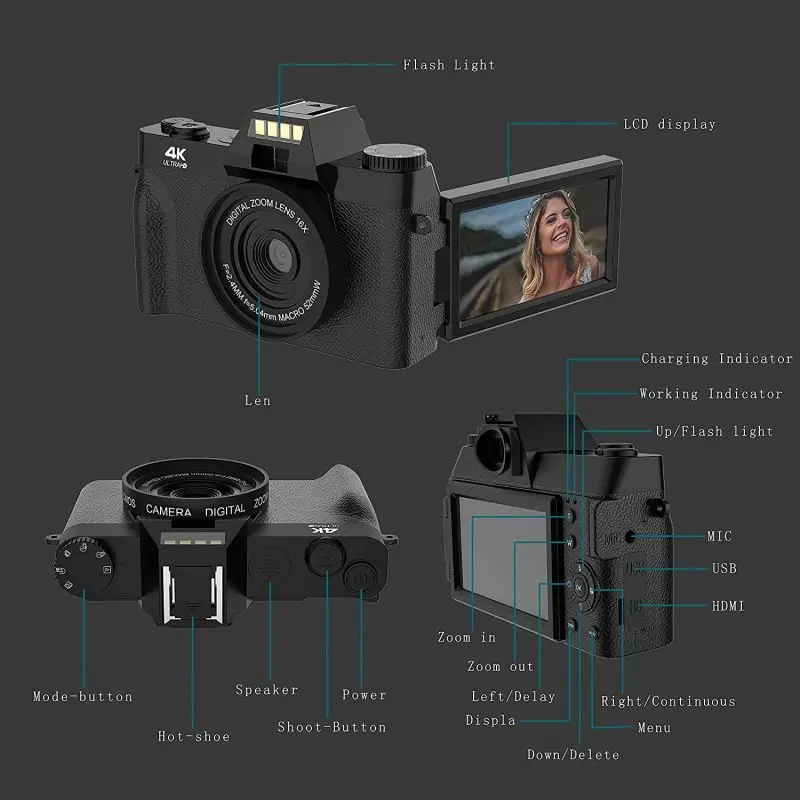 Custom Made 18X Zoom Video Cameras 4K 48 Mega Pixels Professional ...