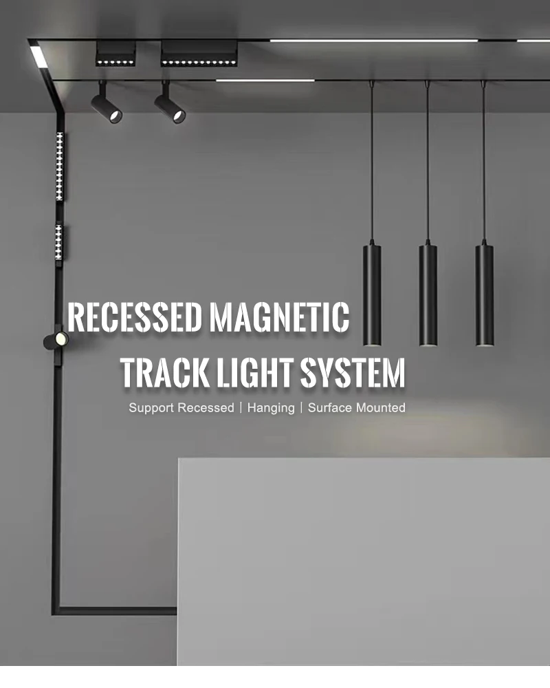 Commercial Project Track Lights Rail Lighting System Led Ceiling ...