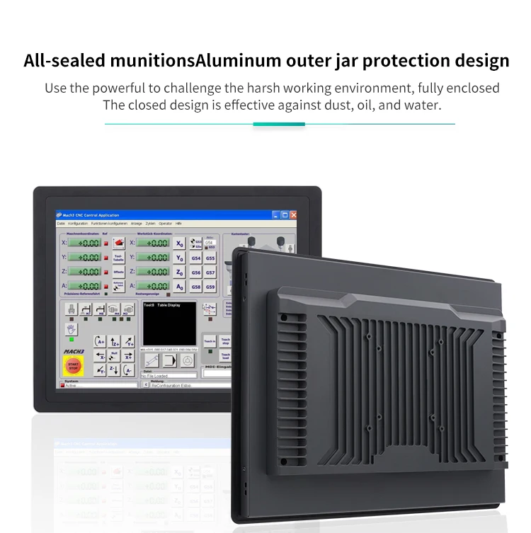 Black Resistive Touch Screen Monitor 15" Lcd Touch Screen Monitor Dc ...