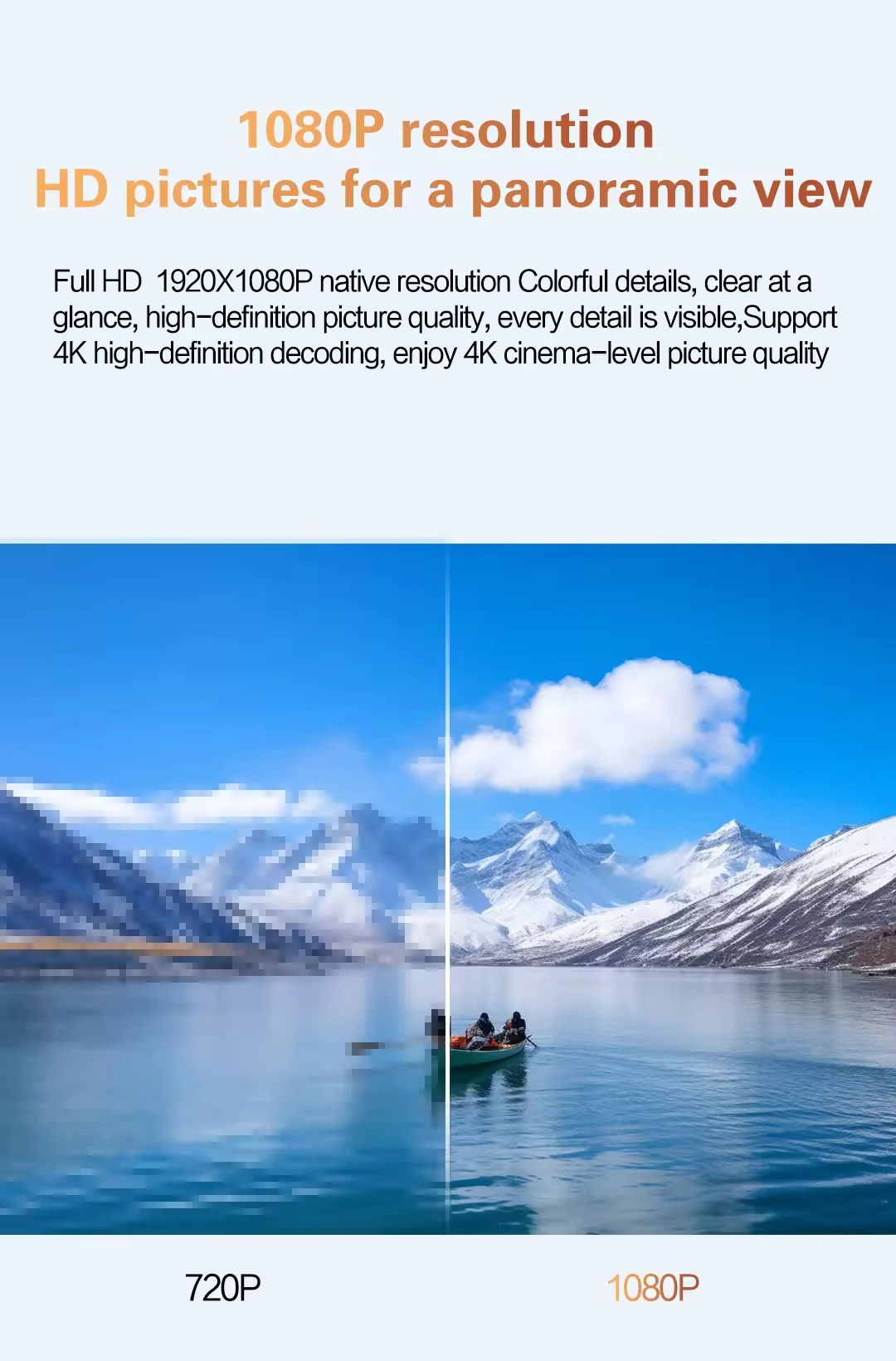 M1 DLP Portable Projector - 4K Full HD Outdoor Party Pro