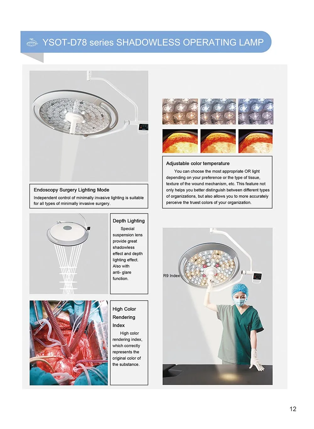 Ysot-d78 Ysenmed Ceilling Led Shadowless Led Lamp For Clinic Operating ...