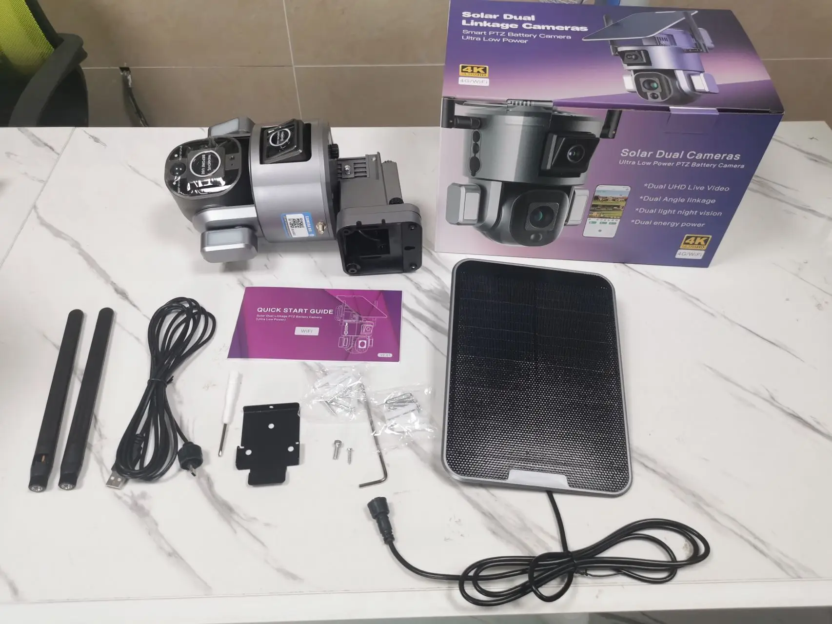 Vesafe Dual Wire-free 4k Uhd 4x 10x Optical Zoom Starlight Night Vision ...