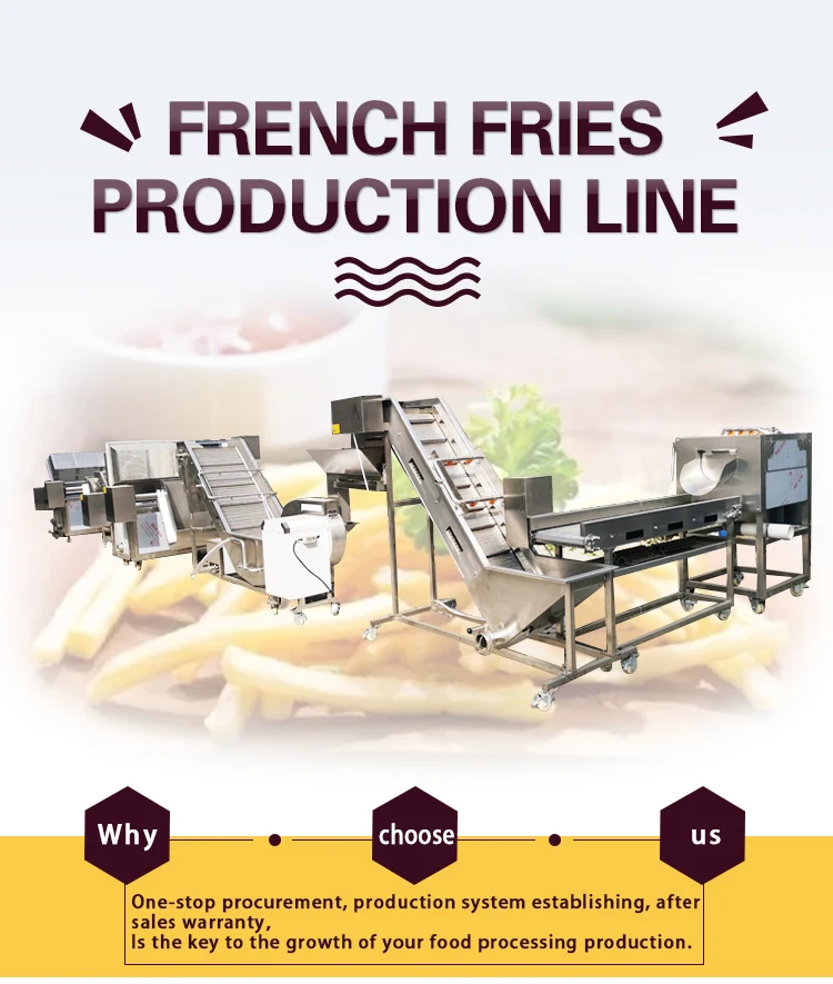 New 100kgh 200kgh Small Semi-automatic Equipment Frozen French Fries ...