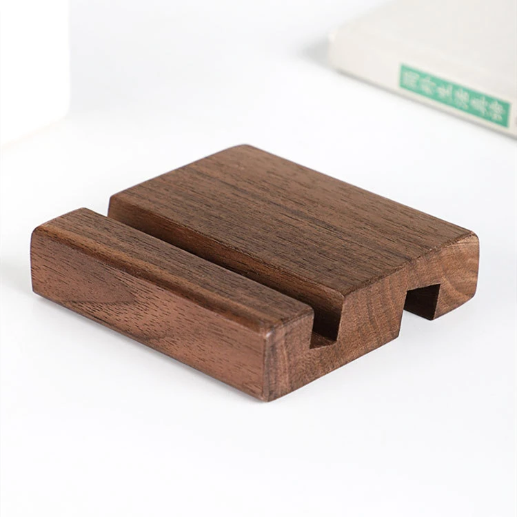 Wholesale Custom Engraved Logo Desktop Stand Walnut Tablet Mobile Cell ...