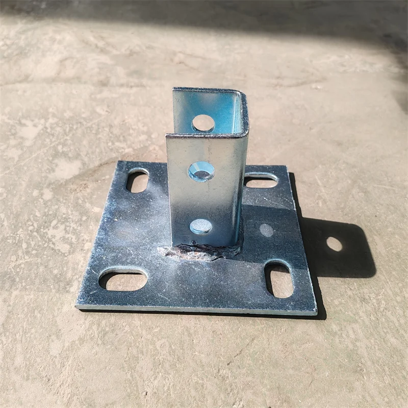 Galvanized Unistrut Base Plate 145*145*5mm for 41*41 Strut Channel