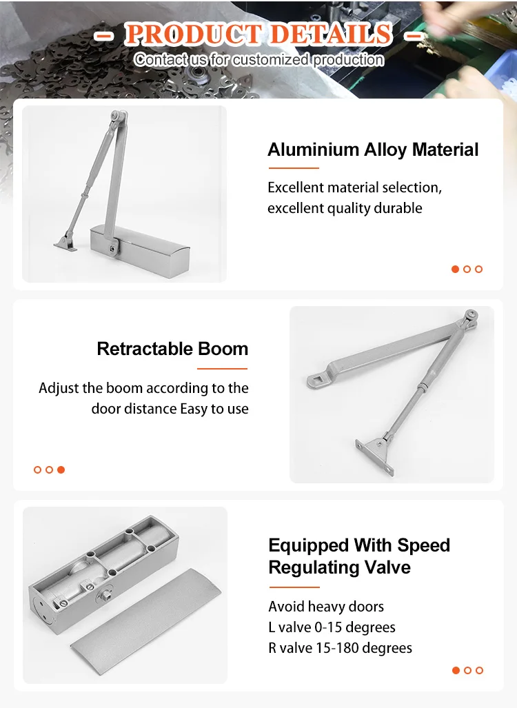 Heavy Duty Two Way Adjustable Door Closer for Cold Areas Anti Oil for ...