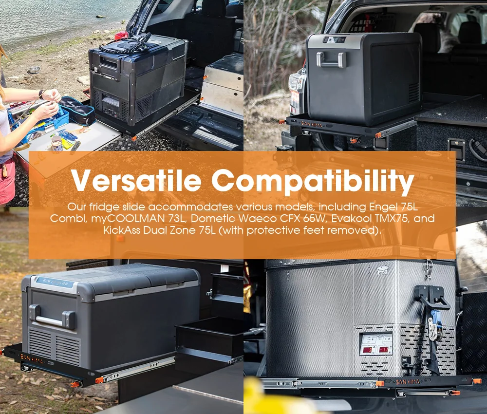 San Hima Full Extension 75l 4x4 Car Refrigerator Freezer Slide Easy ...