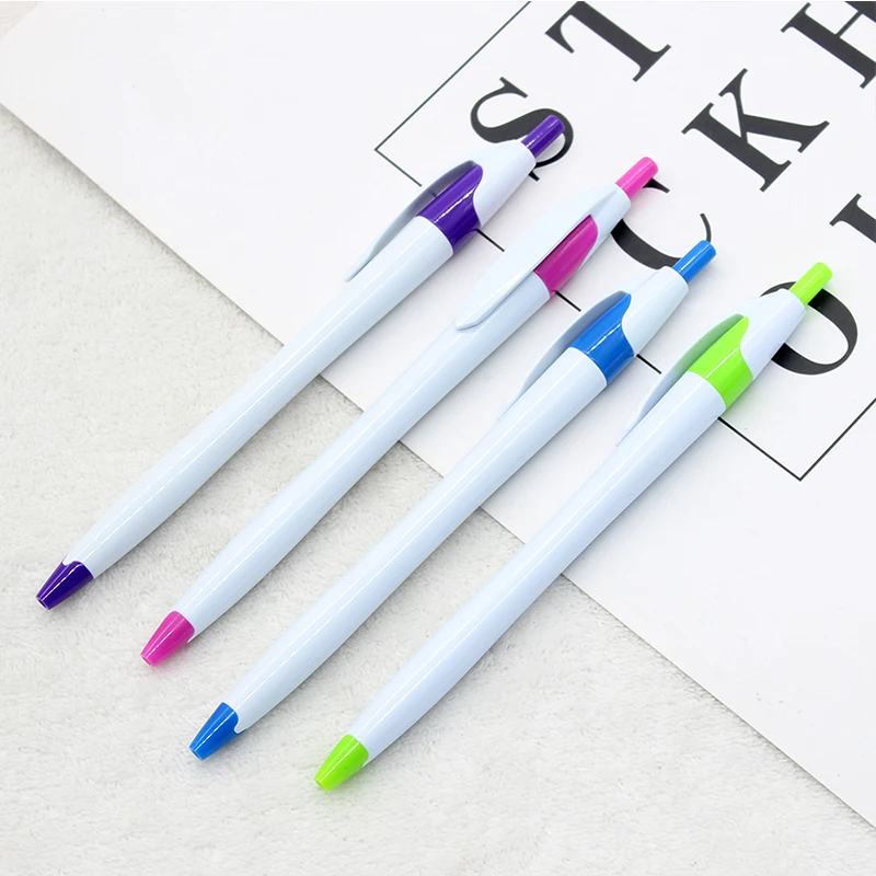 Cheapest White Color Pen Plastic Pen Ballpoint With Custom Logo - Buy ...