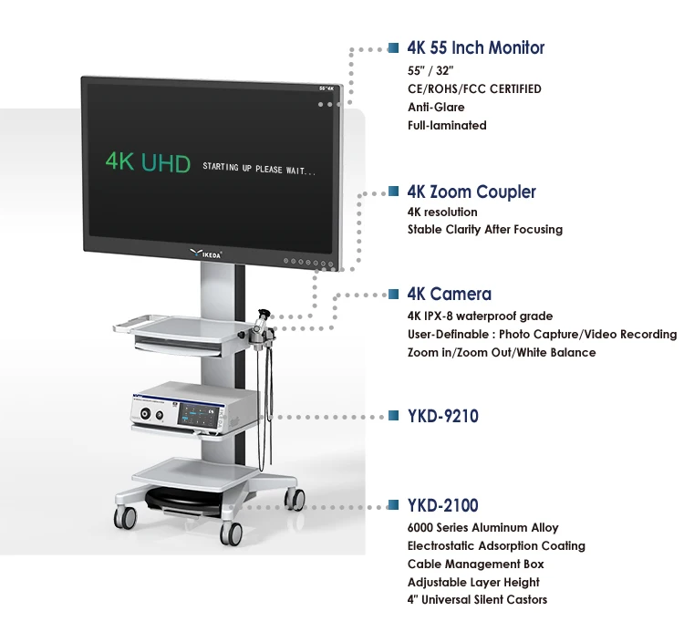 Medical 4K Camera Laparoscope - Endoscopic Surgical Tower