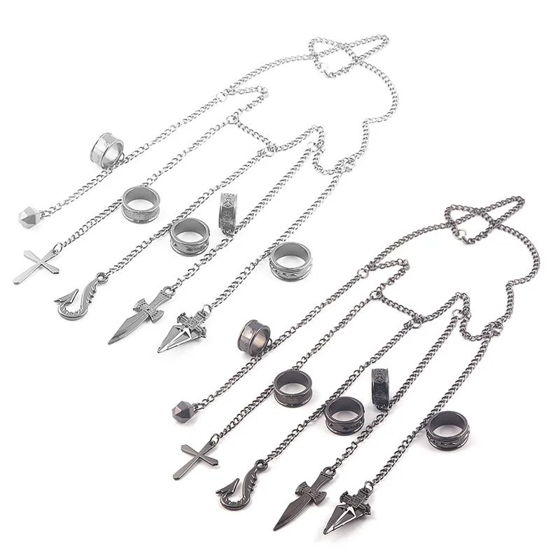 2 Designs Anime Cosplay Ring Hunter X Hunter Five Finger Ring With ...