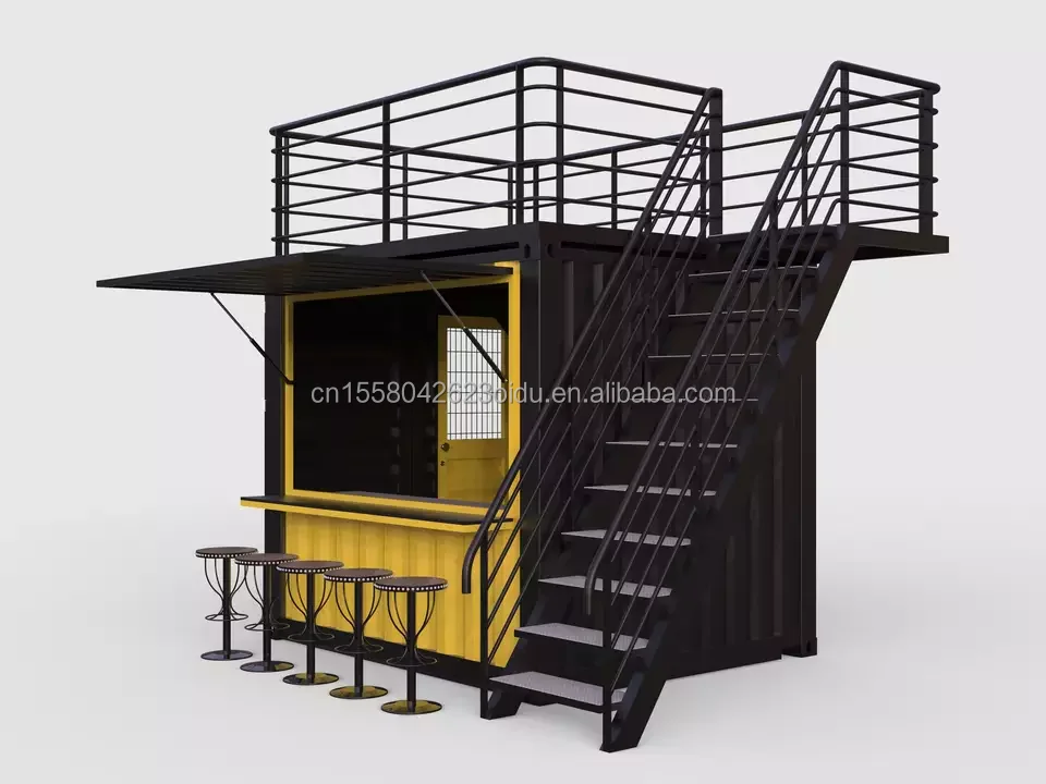 Outdoor Customized Coffee Booth Kiosk 10ft Container Shop - Modern, Low ...