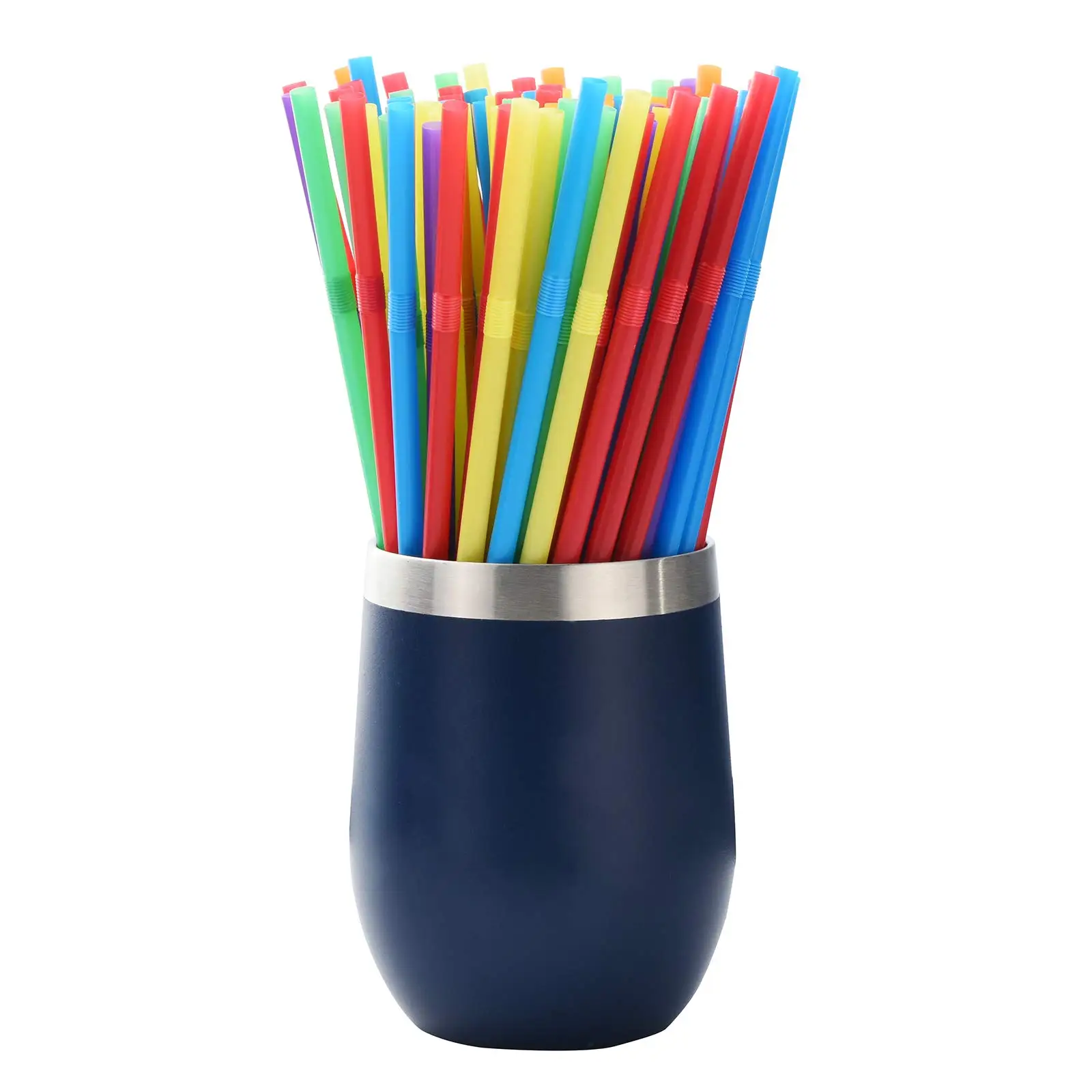 Copmostable Pla Flexible Plastic Drinking Straws Disposable Bendy Party ...