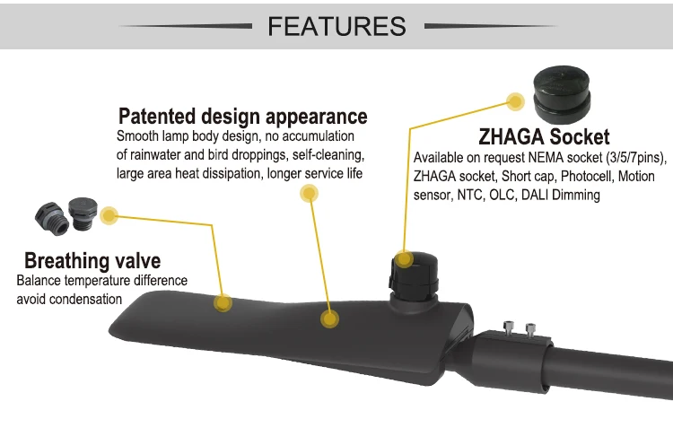 Factory Price Graphene Street Light 150w Ip65 130lm/w Project Road ...